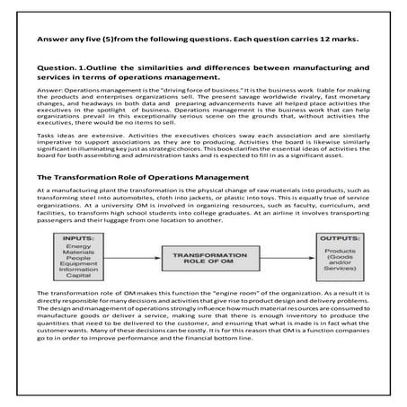 Operations management | PDF