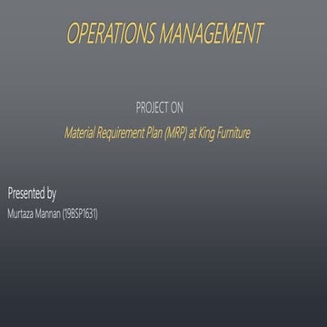 Operations management mrp | PPTX