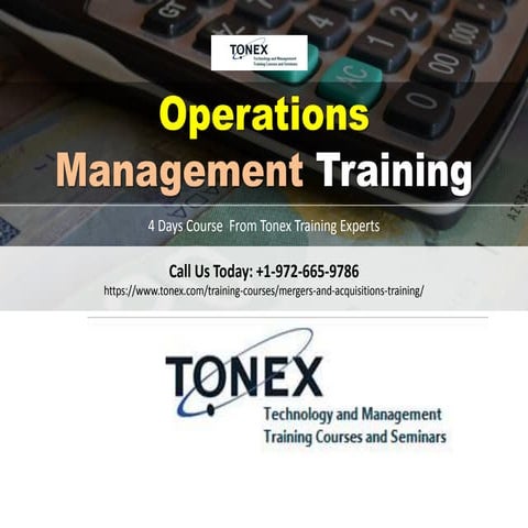 Operations Management Training Bootcamp | PPTX