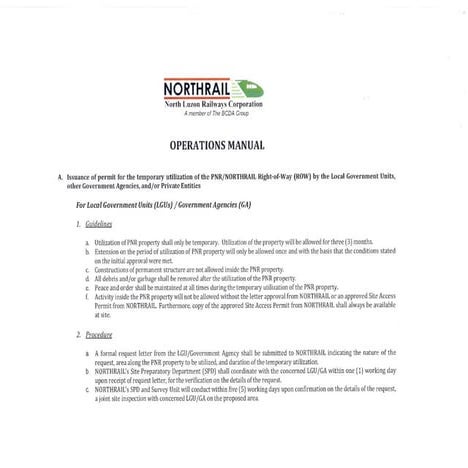 Operations manual | PDF