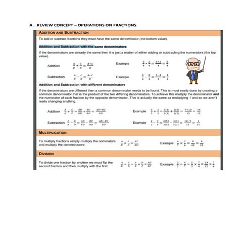 Operations of fractions | PDF