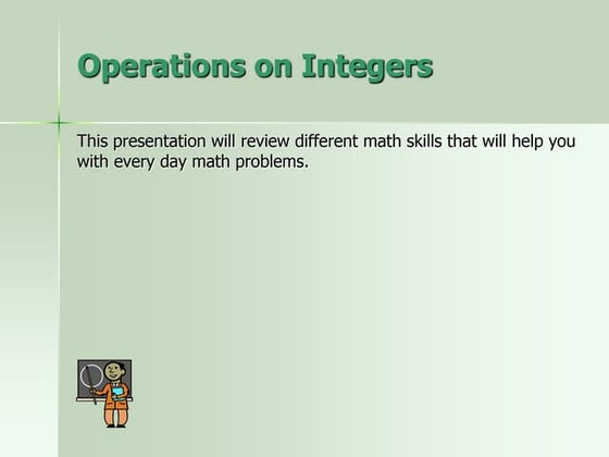 Integers and Absolute Value | PPT