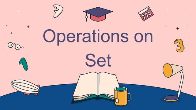 Operations on Sets | PDF
