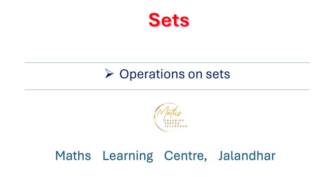 operations on sets (sets relations functions) | PPT operations on sets (sets relations functions) | PPT