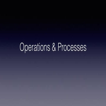 Operations & Processes | PPT