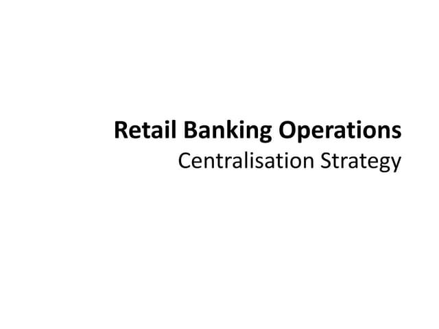 Introduction to banking operations | PPT
