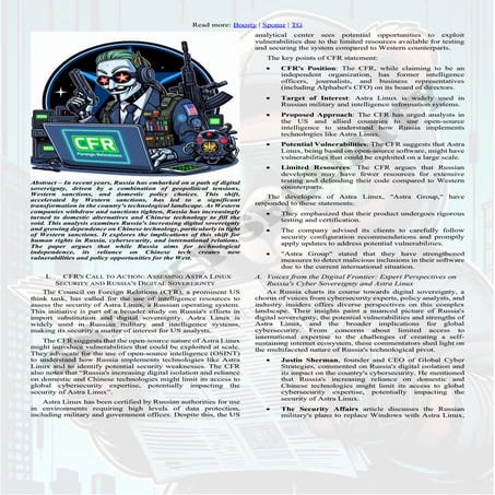 Operation Stargazer. CFR's Astra Linux Vulnerability and Flaws ...