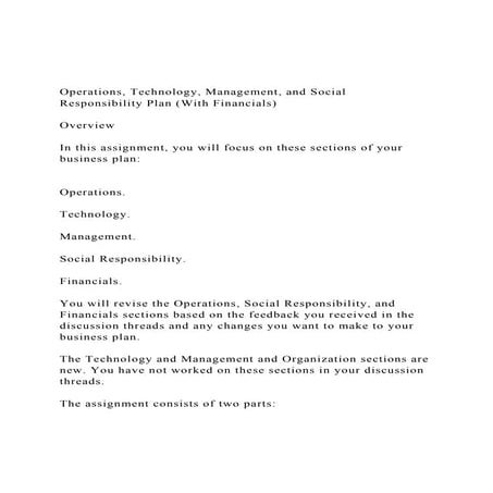 Operations, Technology, Management, and Social Responsibility .docx