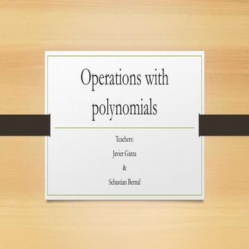 Operations with polynomials | PPTX