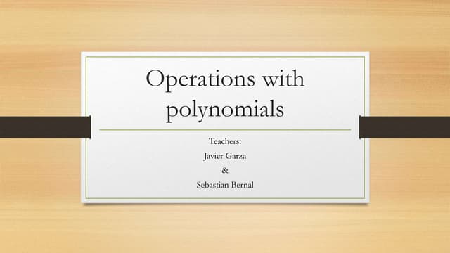 Introduction to Polynomial Functions | PPTX