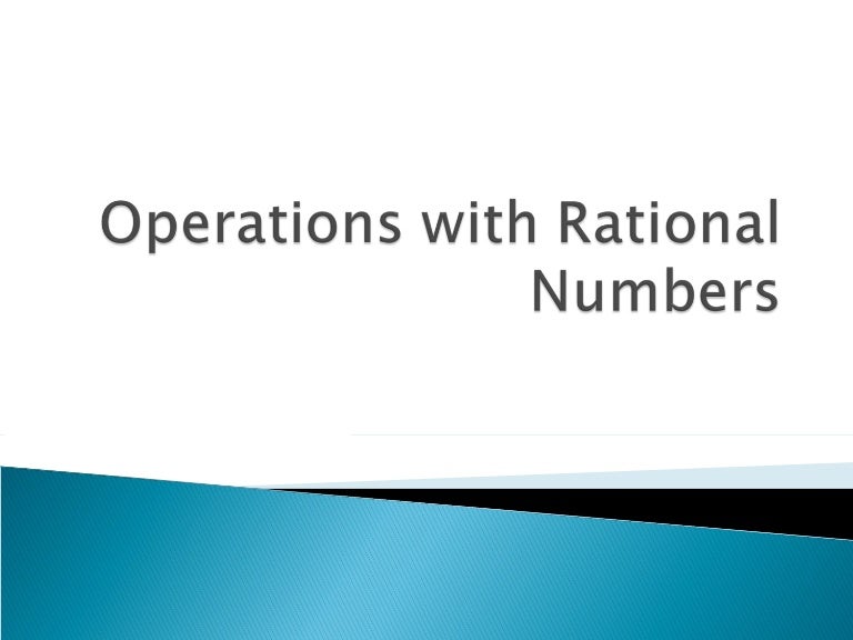 Operations With Rational Numbers operations-with-rational-numbers