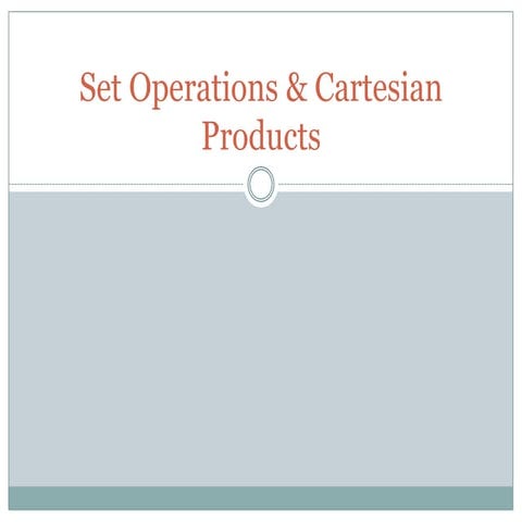 Operations with sets | PPT