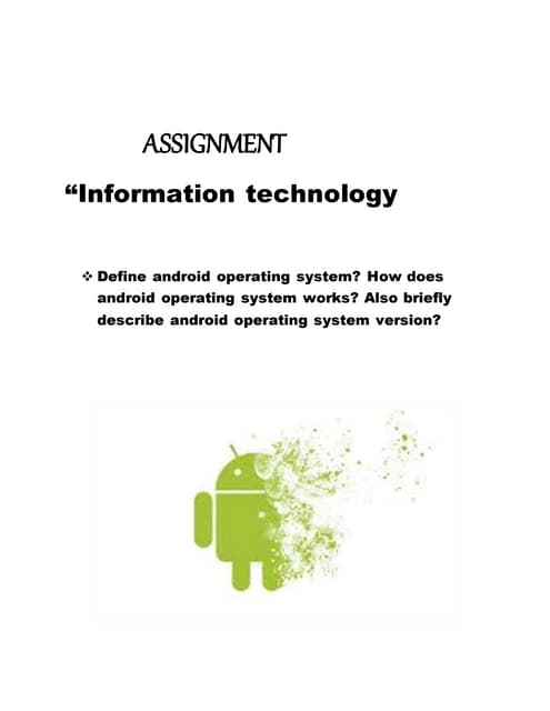 Introduction To Android Pptx Operating Systems Computer Software 1672