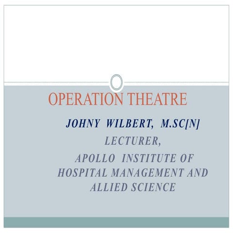 operating theathre zone and colour coding | PPTX