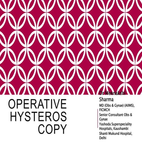 Operative hysteroscopy | PPTX