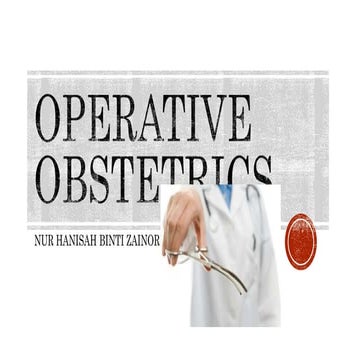 Operative Obstetrics | PPTX