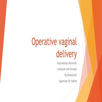 Operative Vaginal Delivery | PPTX