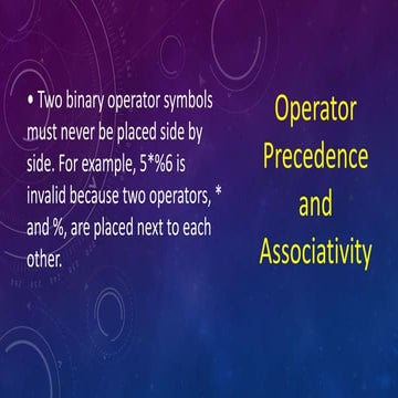 CBSE Class XI :- Operators in C++ | PPT