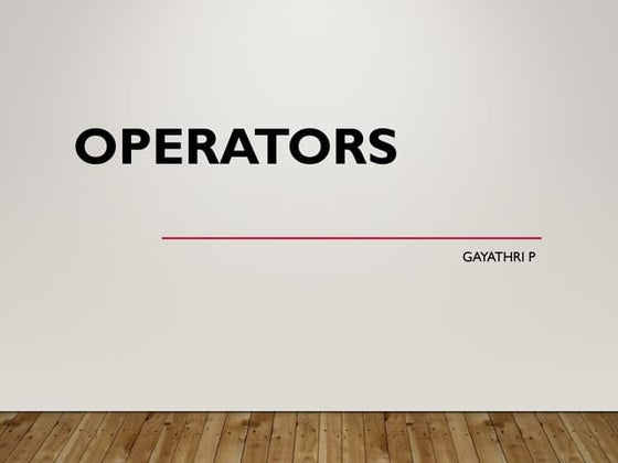 Operators In C Programming Ppt 3055