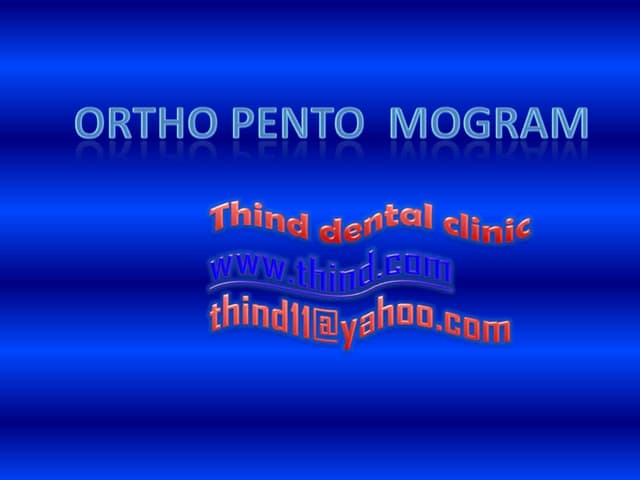 Anatomical landmarks in Periapical and Orthopantomogram X-ray | PPTX