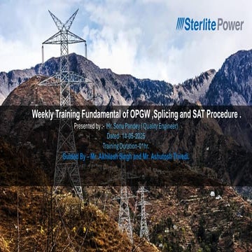 OPGW Splicing and SAT Procedure Weekly Training 2025.pdf