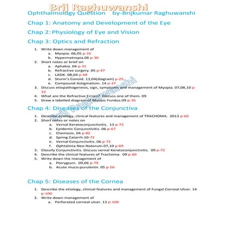 Ophthalmology | PDF | Eye and Vision Conditions | Diseases and Conditions