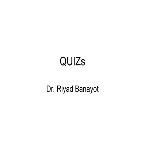 Ophthalmology quick Quiz - fuchs heterochromic cyclitis.ppt