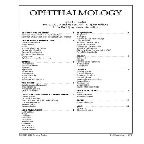 List of common ophthalmic abbreviations | PDF