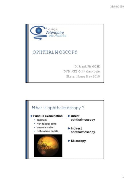 Direct ophthalmoscopy | PPTX