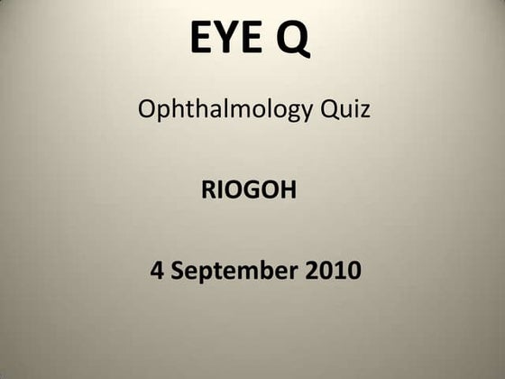 118 ophthalmology Questions & Answers - MCQ | PDF