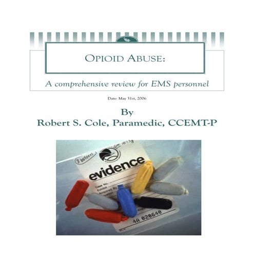Opiods: An Overview fo Prehospital Providers | PDF