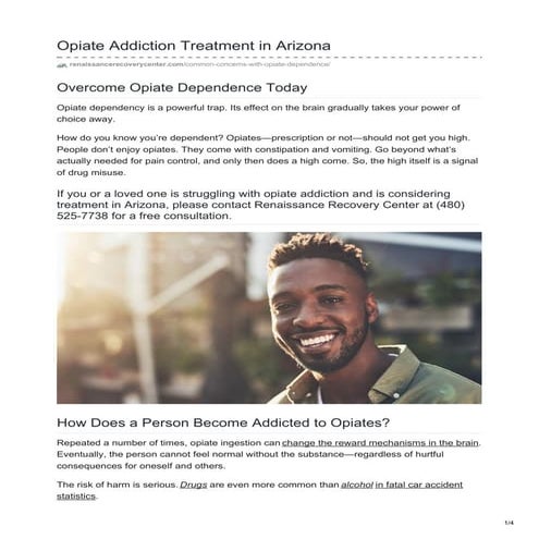 OPIATE ADDICTION TREATMENT IN ARIZONA | PDF