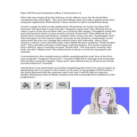 Opie self portrait evaluation | PDF