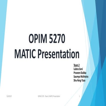OPIM 5270 Team 2 Presentation | PPT