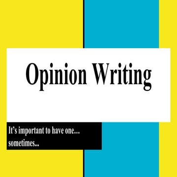 How to write opinion in a newspapers or magazines | PPTX