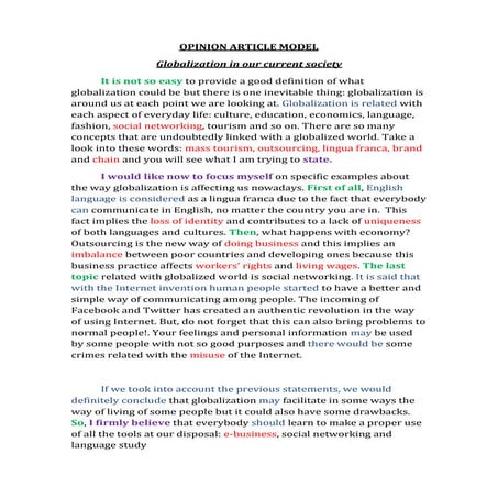 Opinion Article Model Pdf