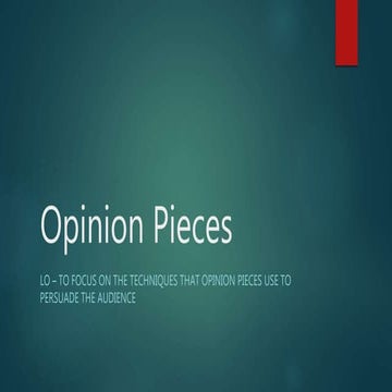 Opinion pieces PPT | PPTX