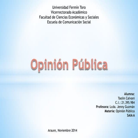 Opinion Publica Mapa Conceptual | PPTX
