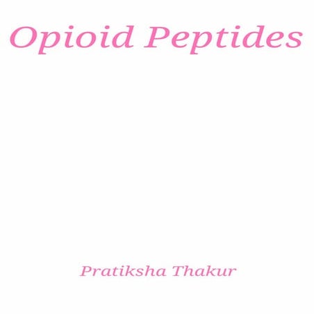 Opioid Peptides | PDF