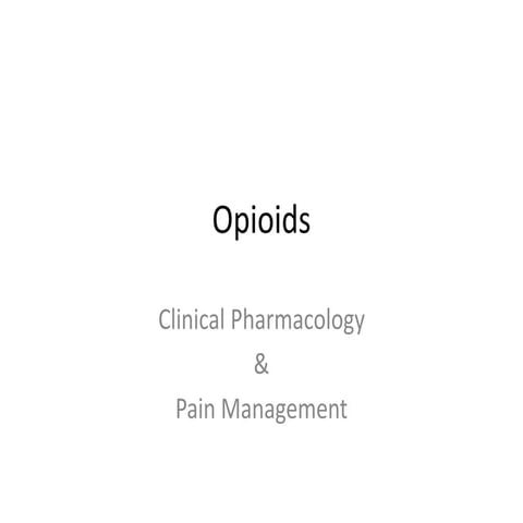 Opioids Pharma | PPTX