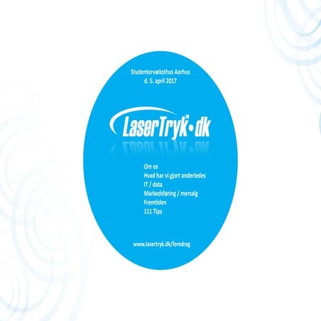 Onsdagsmorgenmøde med Lasertryk.dk | PDF