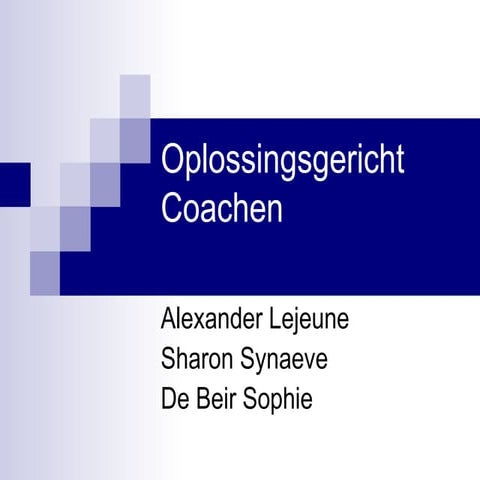 Oplossingsgericht Coachen | PPT