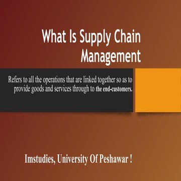 Supply Chain Management | PPT