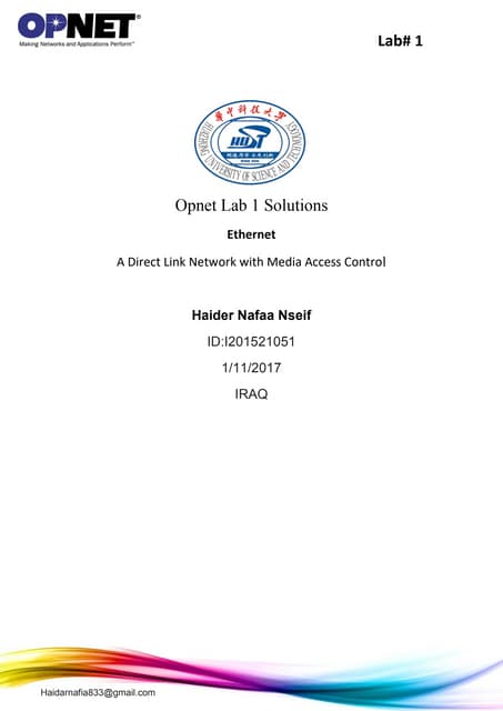 opnet lab report | PDF