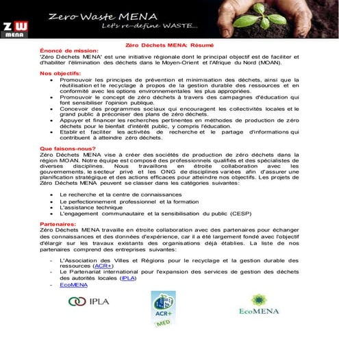 Zero waste MENA (ARABIC) | DOCX