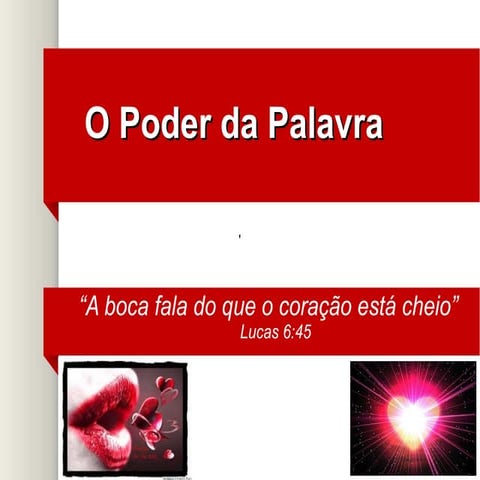 O Poder da Palavra | PPT