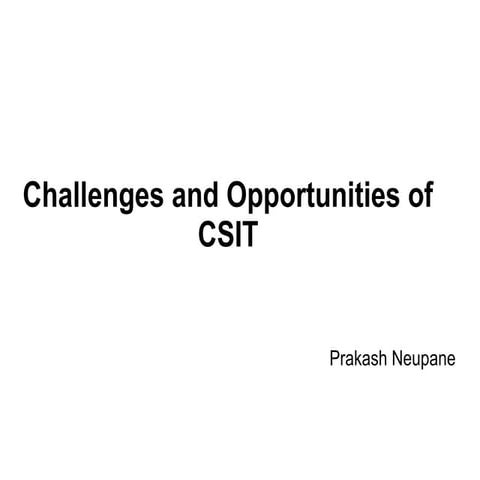 Opportunity and Challenges of Computer Science and Information ...