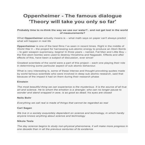 Oppenheimer - The famous dialogue 'Theory will take you only so far'.pdf