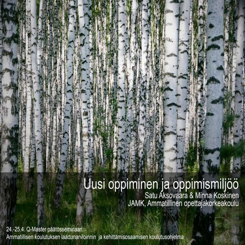 Oppiminen ja oppimismiljöö | PDF