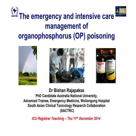 The emergency and intensive care management of OP poisoning | PDF